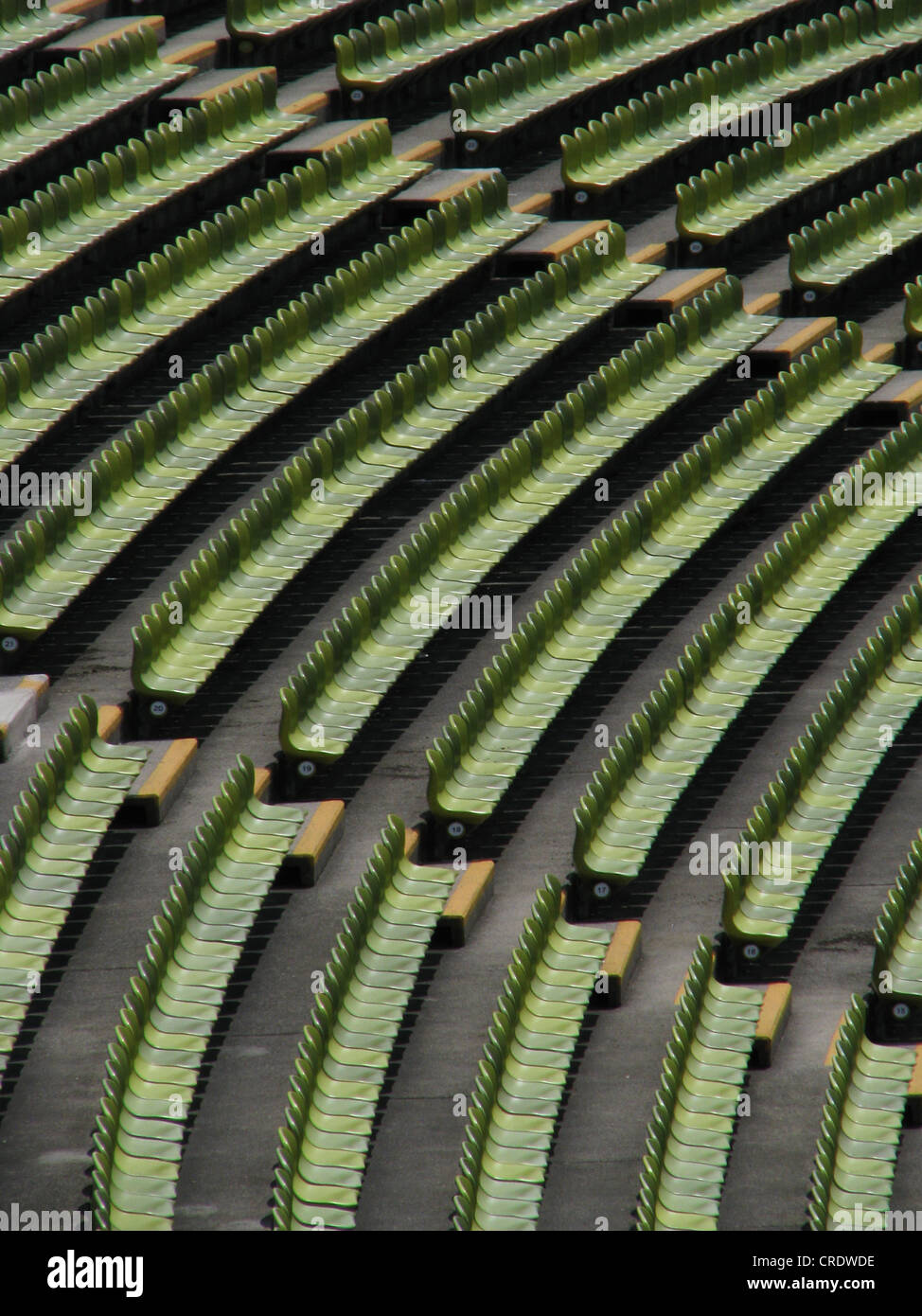 Olympic stadium munich with pitch and seats hi-res stock photography ...