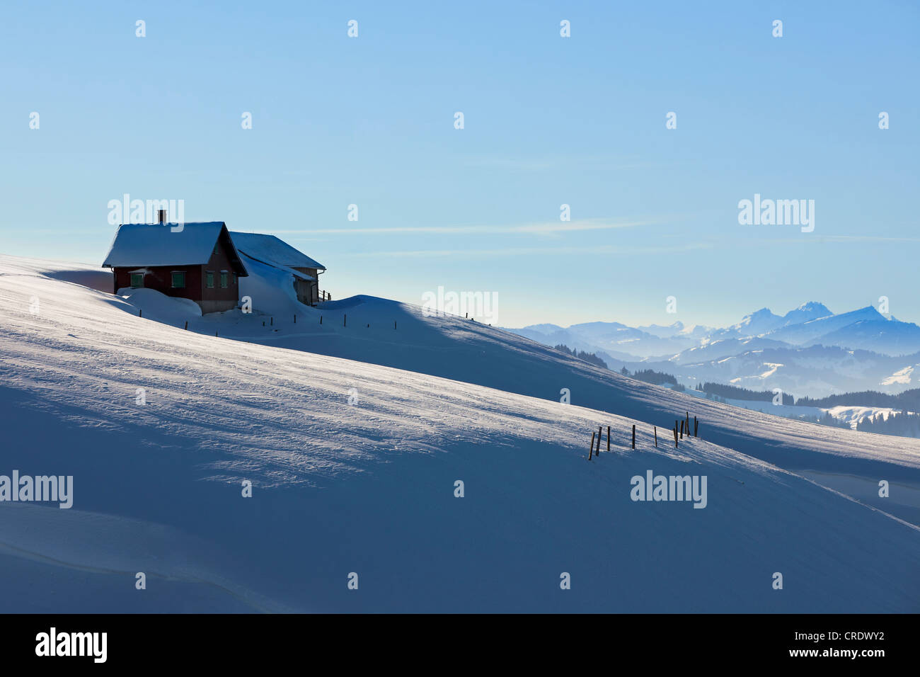 Small pasture in the high alp with views of Mt Rigi and Eastern ...