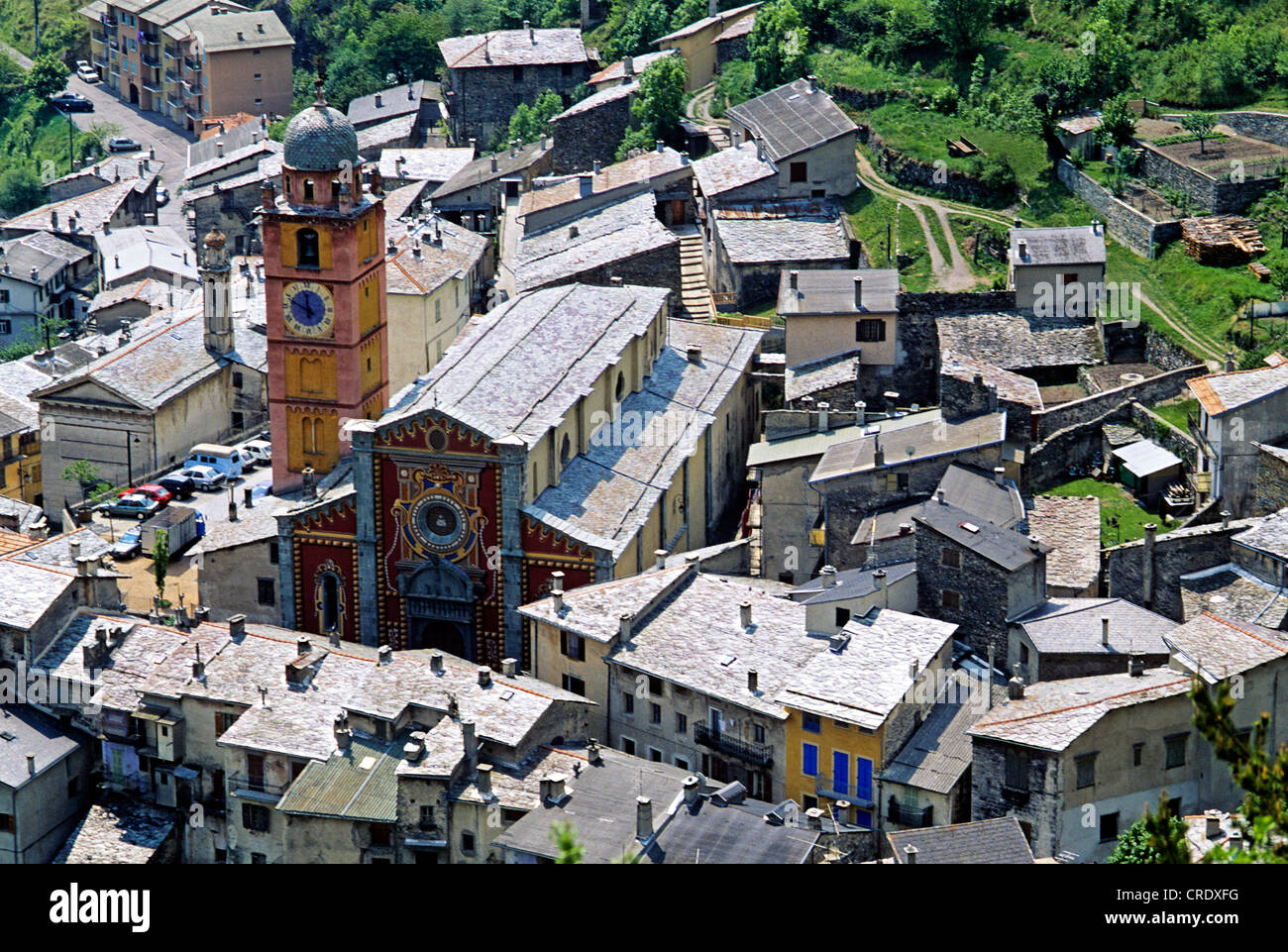 village of Tende, national park of Mercantour, near Nice town, France ...