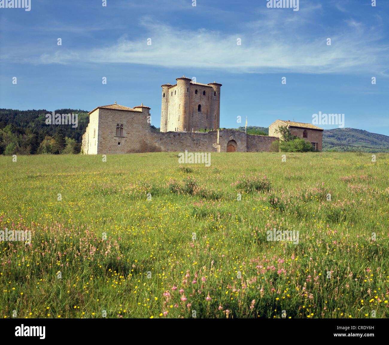 VIEW OF ARQUES, CASTLE LOCATED ON THE BANKS OF THE RIALSES RIVER ...