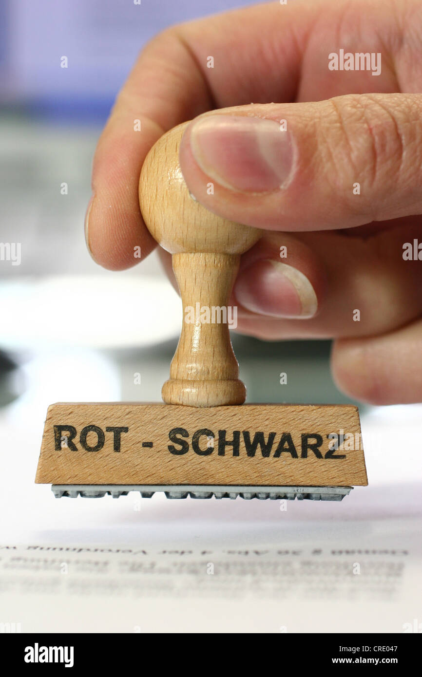 Stamp rot schwarz hi-res stock photography and images - Alamy