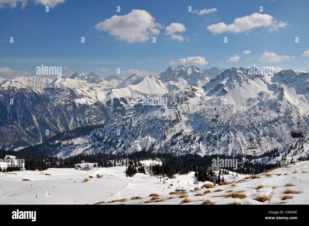Allgaeu main ridge from Mt. Fellhorn, Oberstdorf, Allgaeu Alps, Allgaeu ...