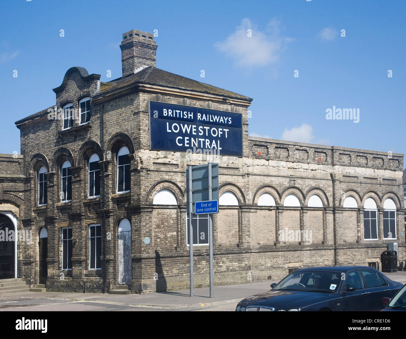 Sign for British Railways Lowestoft central station, Lowestoft, Suffolk ...