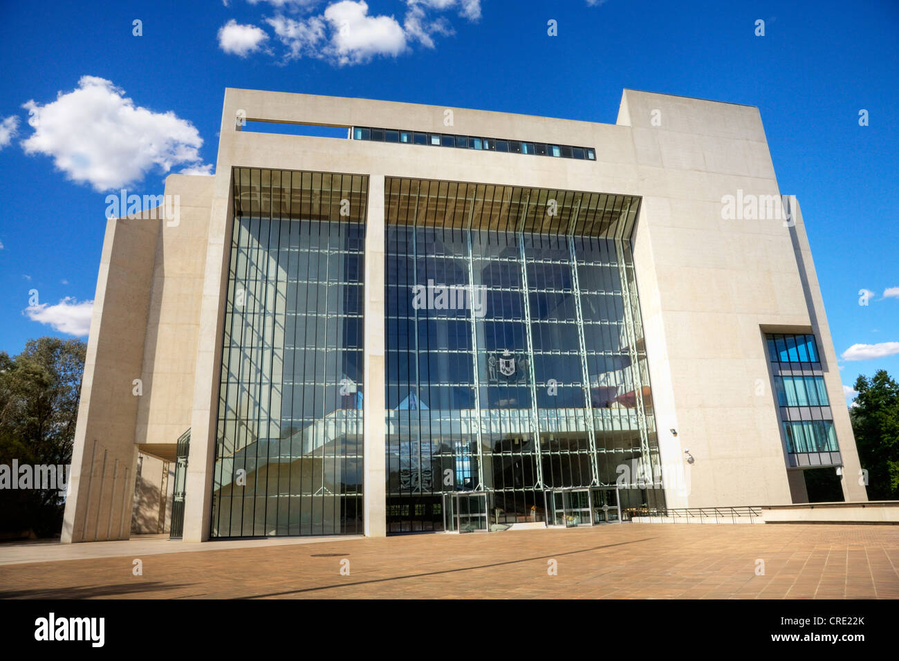 Wide angle view of the High Court of Australia in Canberra Stock Photo ...