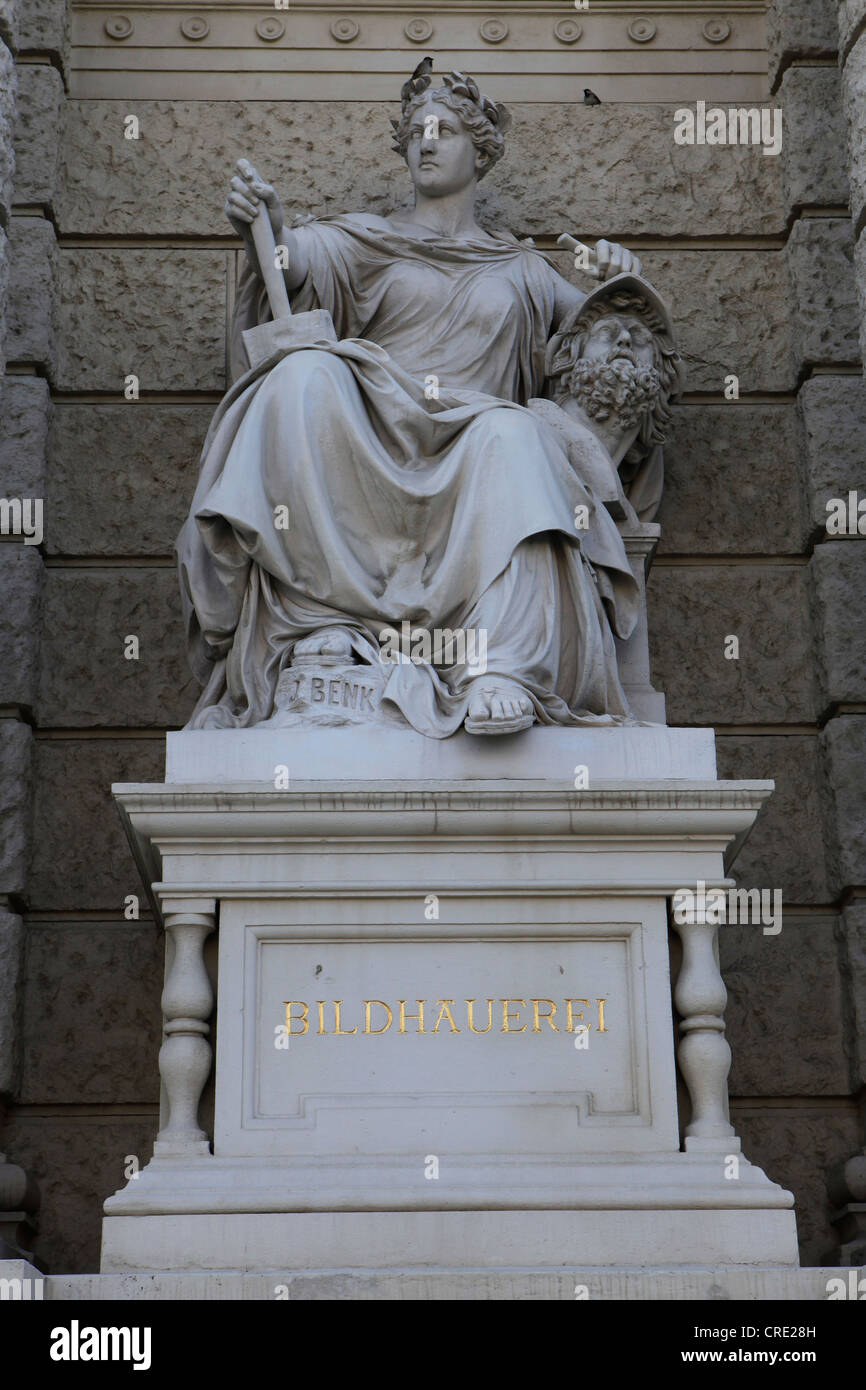 Statue as a symbol for sculpture in front of the Art History Museum ...