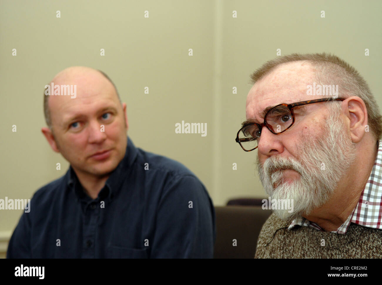 Ex-servicemen in group therapy session for ex-military service ...