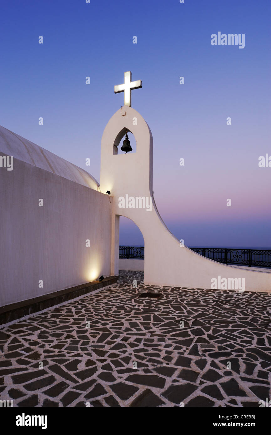 Agia Sophia Chapel at dusk, magic hour, Faliraki, Rhodes, Greece ...