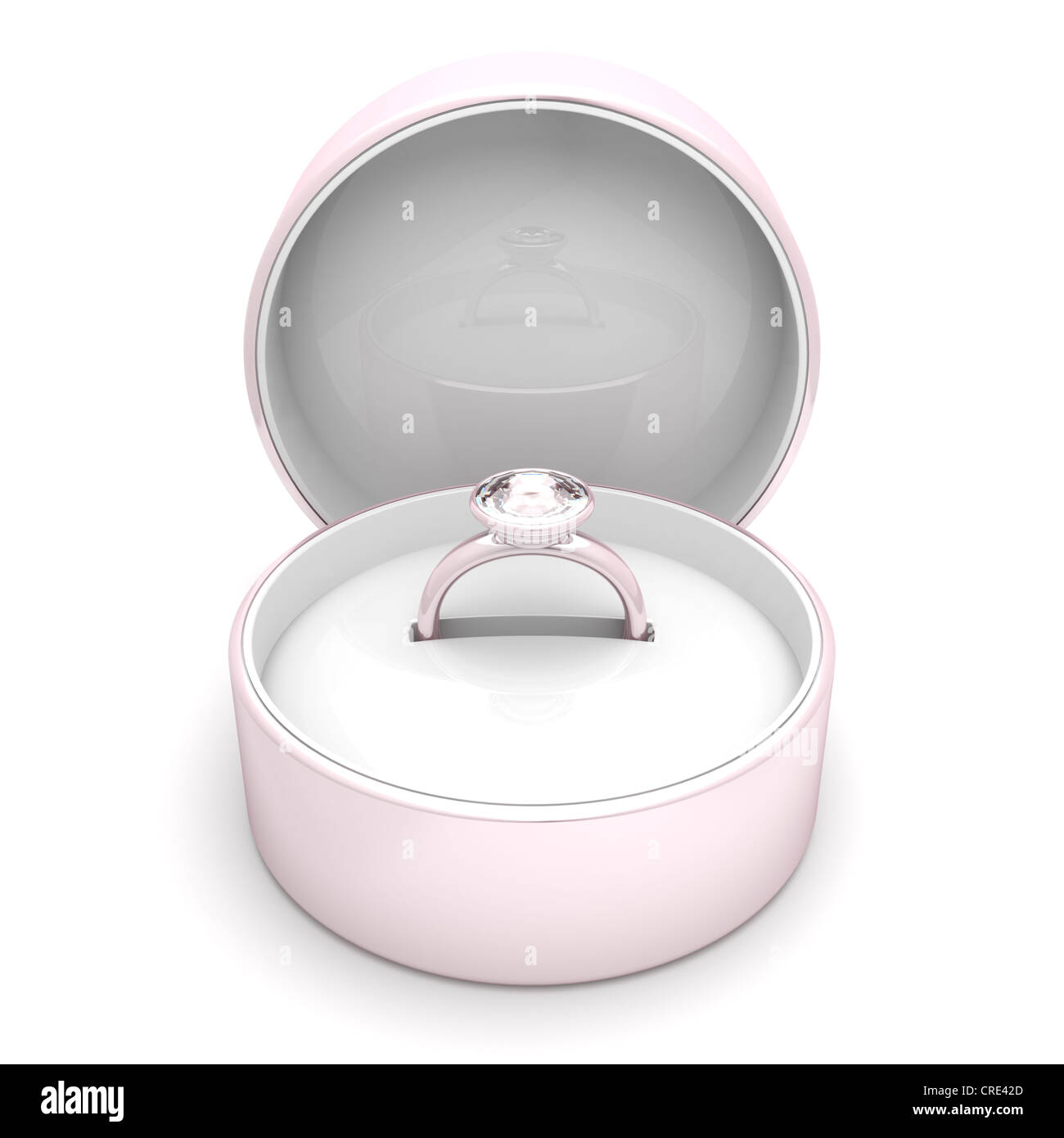 Rose gold diamond ring in a box Stock Photo - Alamy