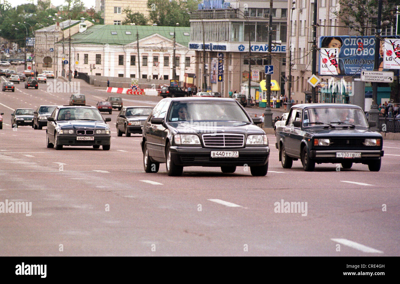 Moscow, luxury sedans Stock Photo - Alamy
