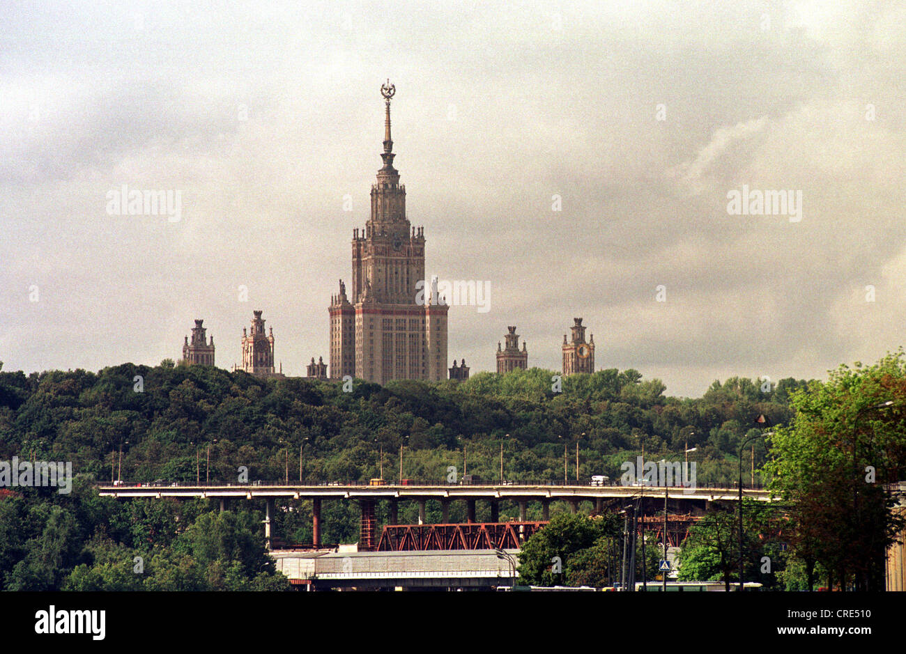 Moscow, Lenin Hills with views of the Moscow State University Stock ...