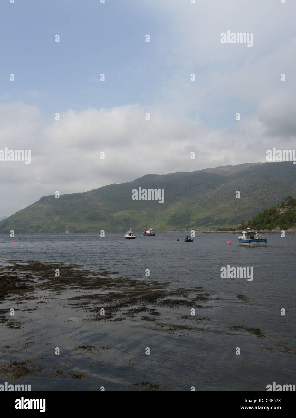 Boats in Loch Nevis Scotland May 2012 Stock Photo - Alamy