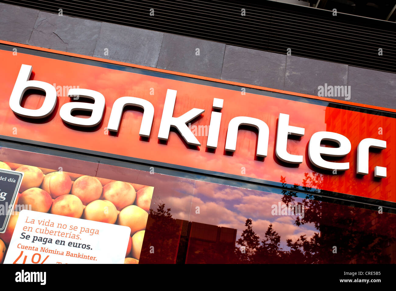 Logotype of the Spanish bank Bankinter, Banco Intercontinental Espanol, Madrid, Spain, Europe ...
