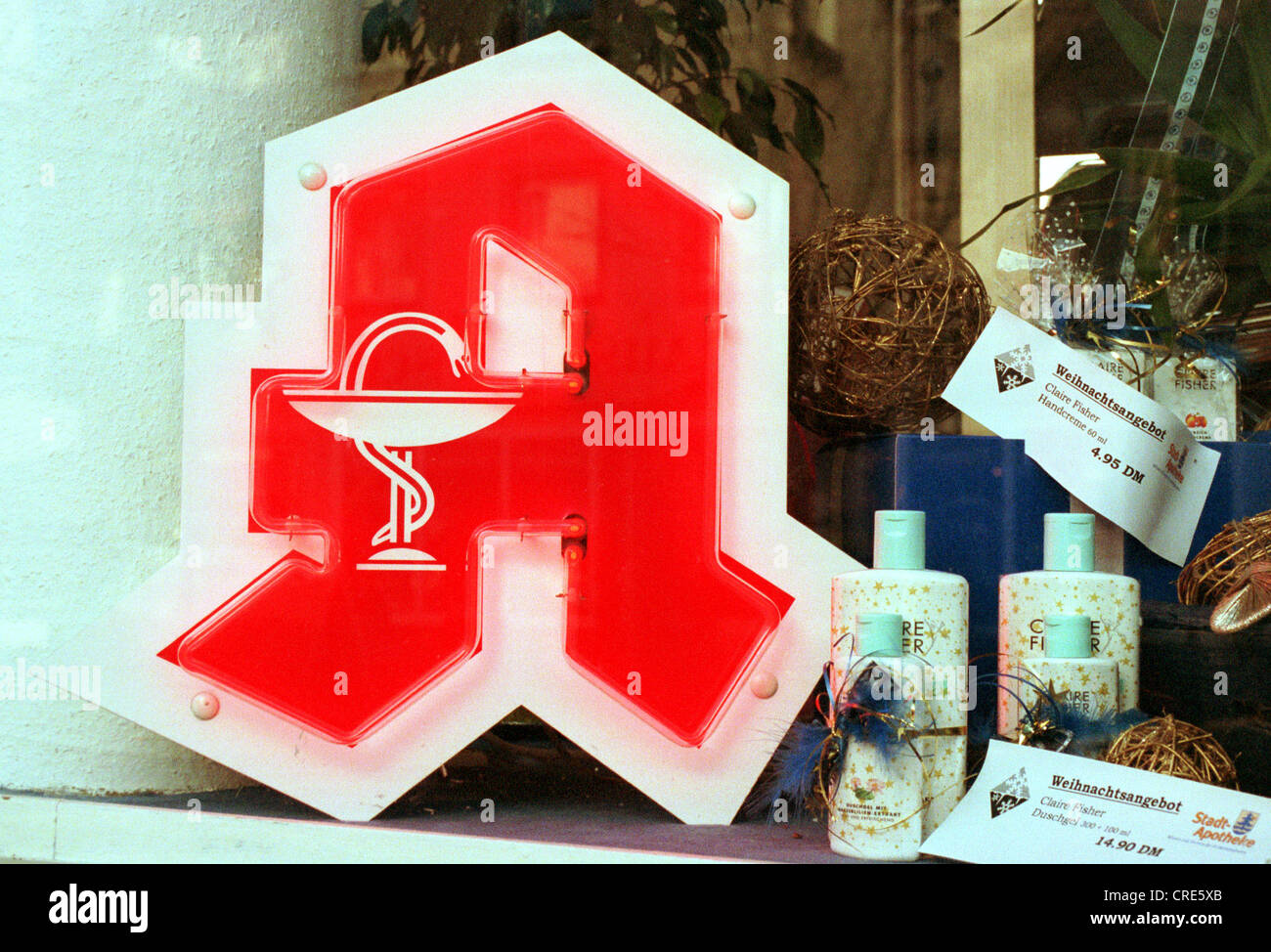 Emblem of a pharmacy, Neustadt-Titisee, Germany Stock Photo - Alamy
