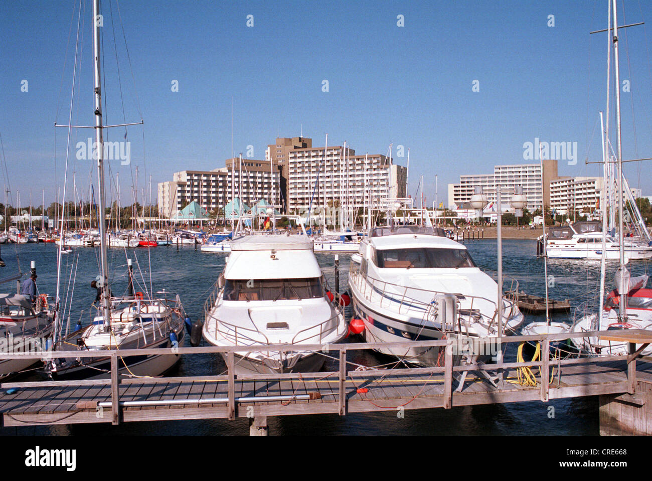 Overlooking the marina of Damp 2000, Germany Stock Photo - Alamy