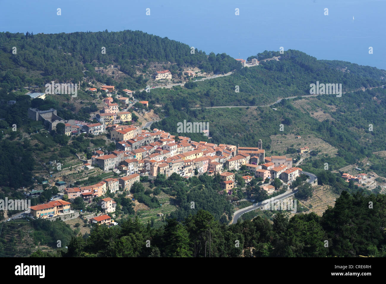 The village of Marciana on Elba island, Italy Stock Photo - Alamy
