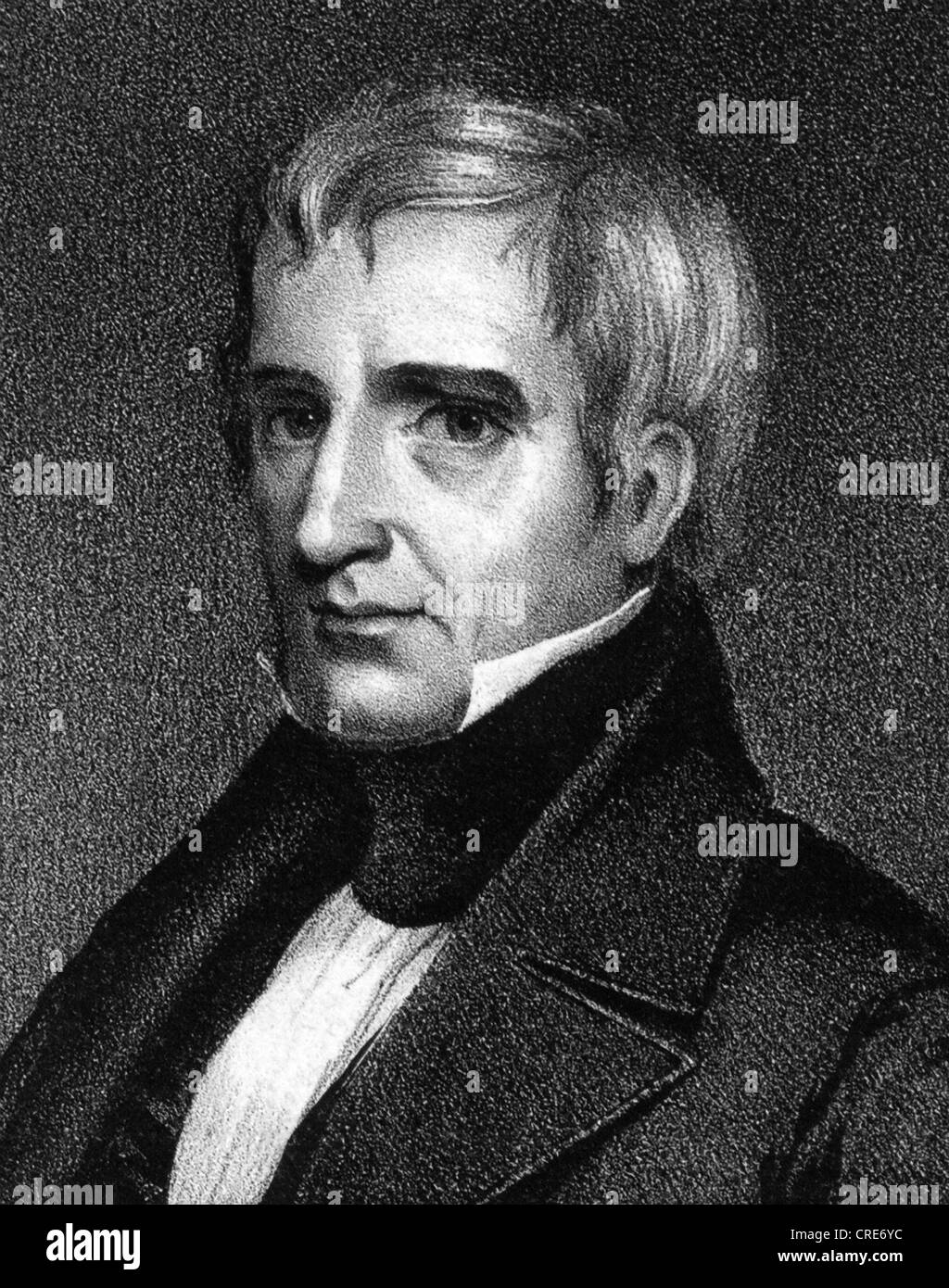 Vintage portrait of William H Harrison Stock Photo - Alamy