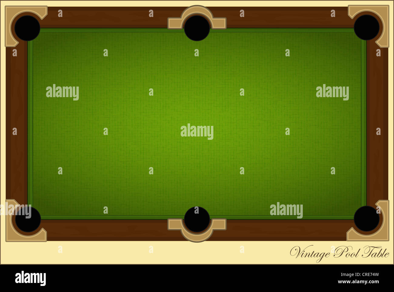 retro billiards card - Vintage Pool Table with place for text ...