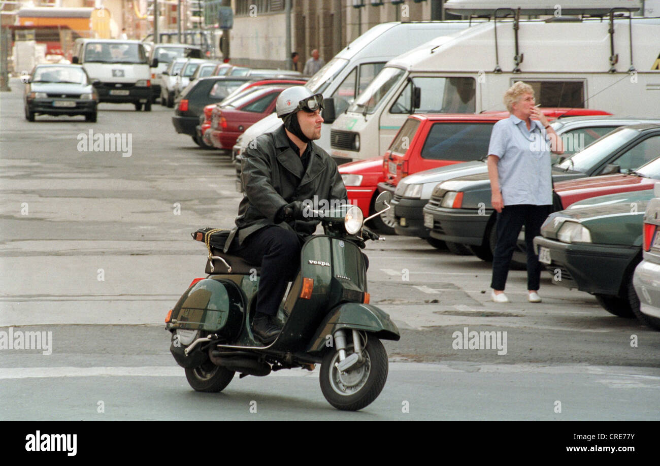 Scooter rider, Berlin, Germany Stock Photo - Alamy
