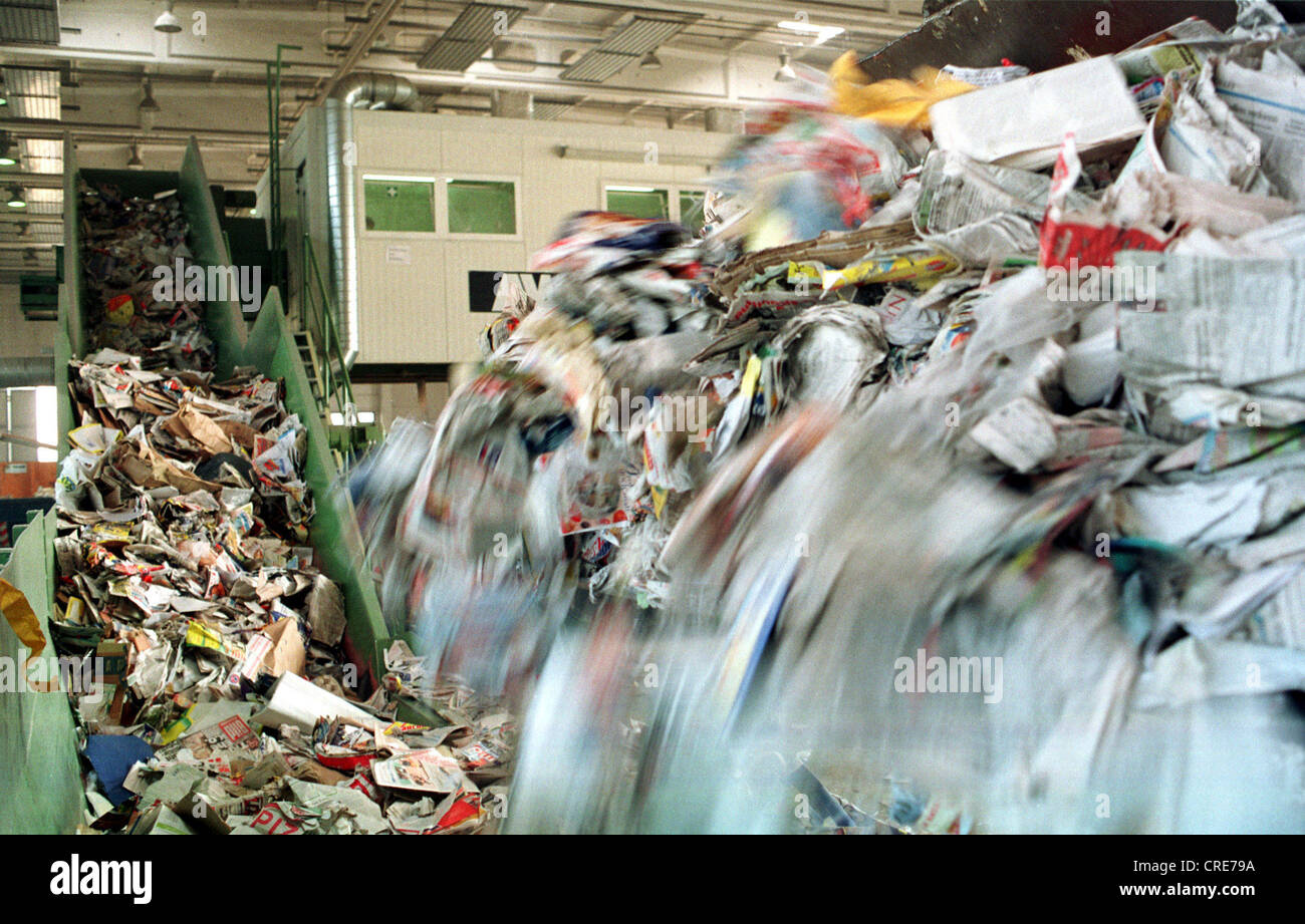 Paper recycling, Berlin, Germany Stock Photo - Alamy