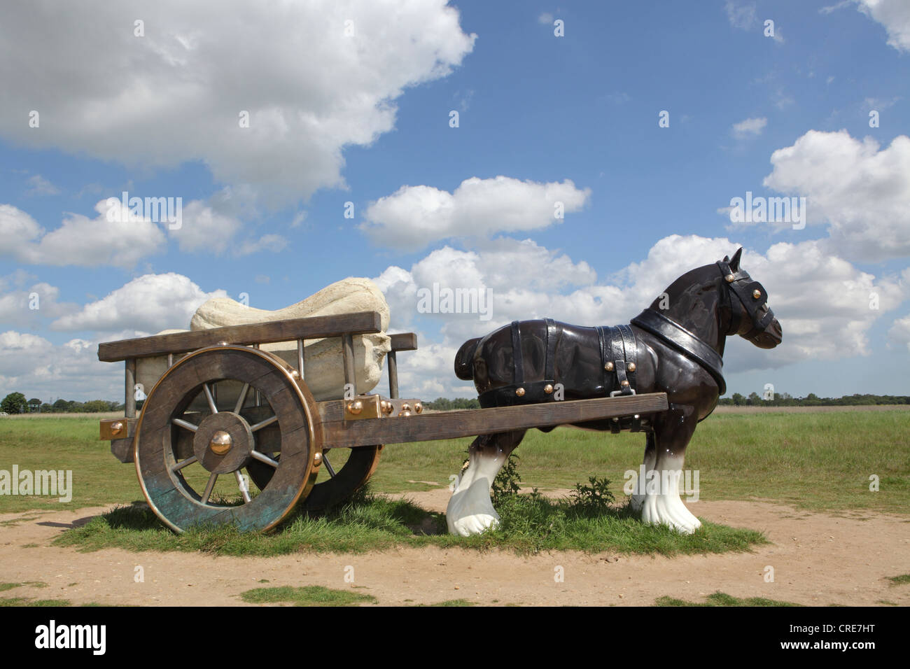 Perceval life sized shire horse sculpture sarah lucas hi-res stock ...