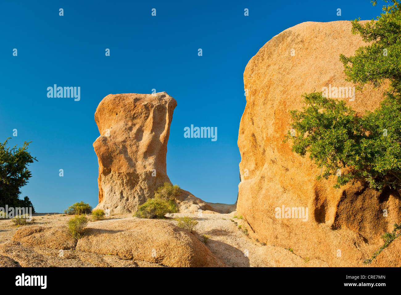 Bizarre rock formations, granite, Anti-Atlas Mountains, southern ...