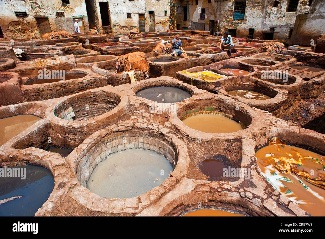 Traditional handicrafts fez colored dyes unesco world heritage site ...