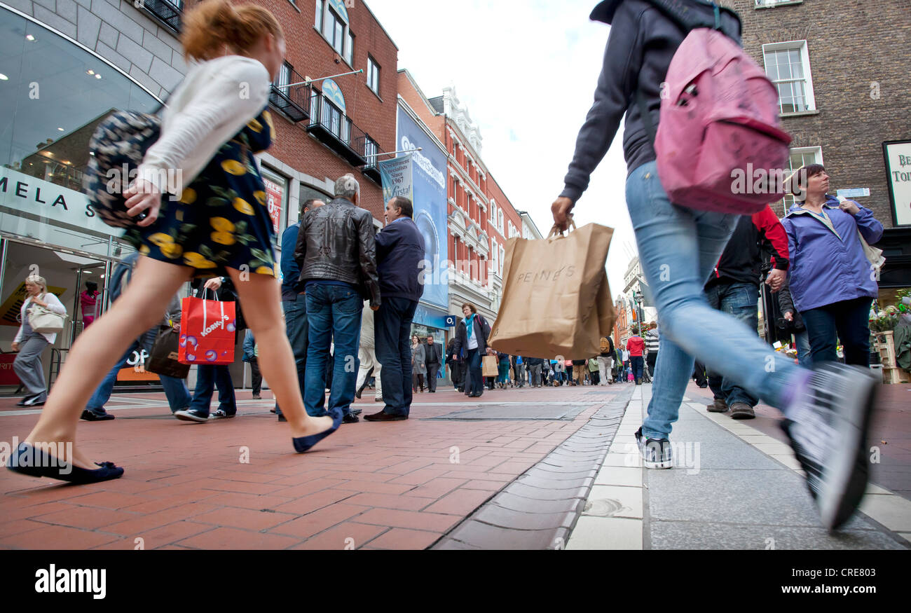 Main shopping street, Grafton Street, Dublin, Ireland, Europe Stock ...