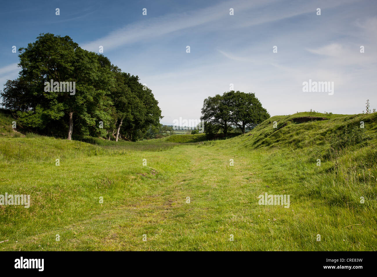 The Onny Trail near Craven Arms with the disused trackbed of the ...