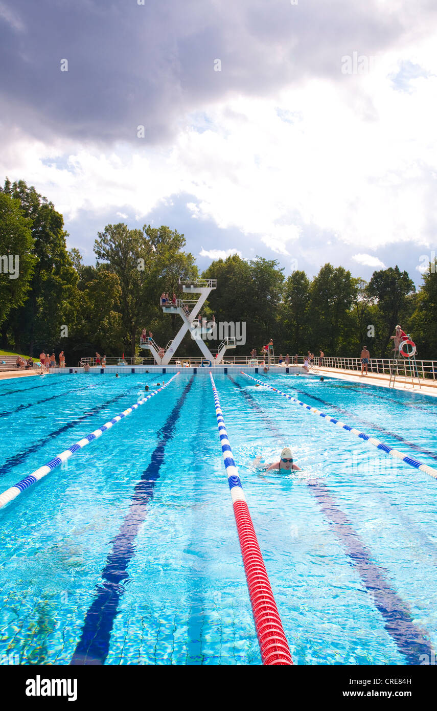 Outdoor swimming pool at Frogner Park, Oslo, Norway Stock Photo - Alamy