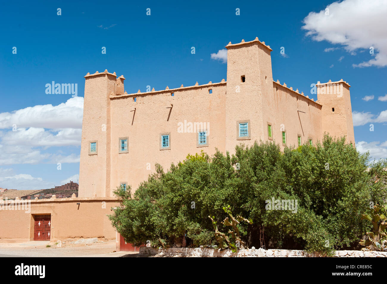Newly built Kasbah, built of rammed earth, Tighremt or stronghold of ...