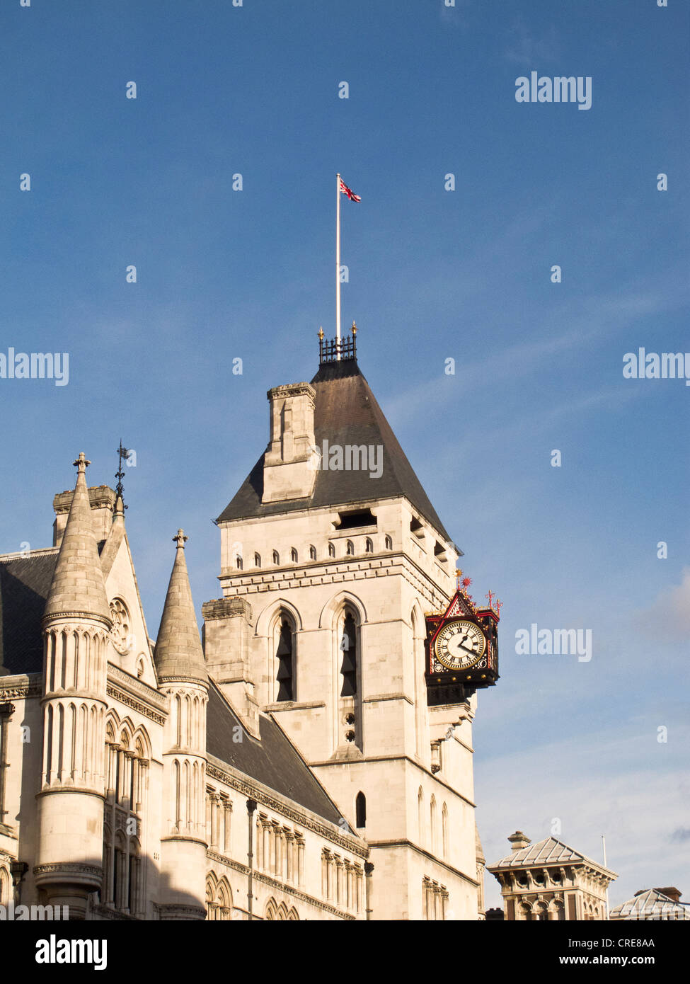 The Clock tower at the Royal Courts of Justice, London Stock Photo - Alamy