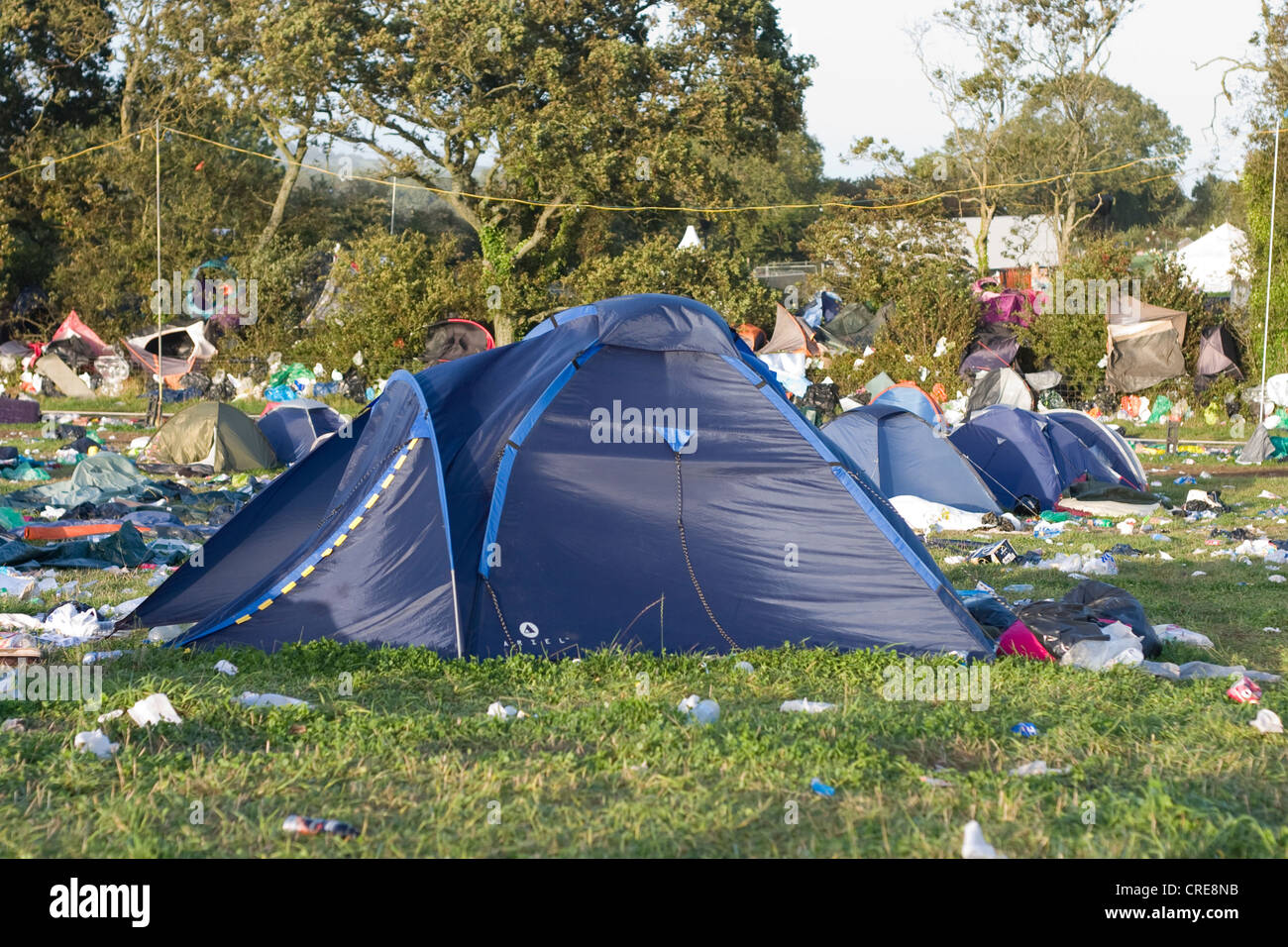 festival rubbish after a storm Stock Photo - Alamy