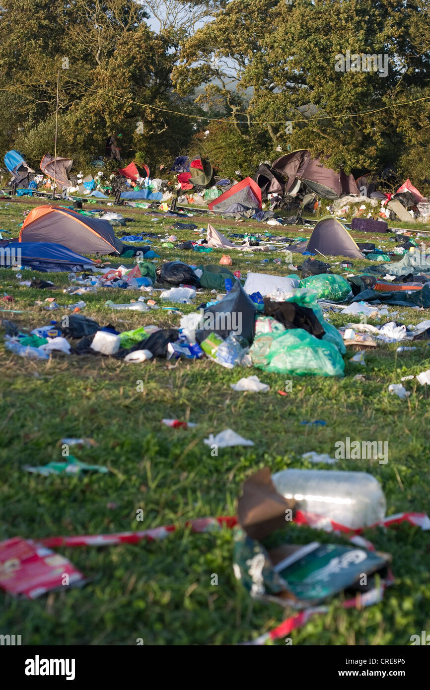 festival rubbish after a storm Stock Photo - Alamy