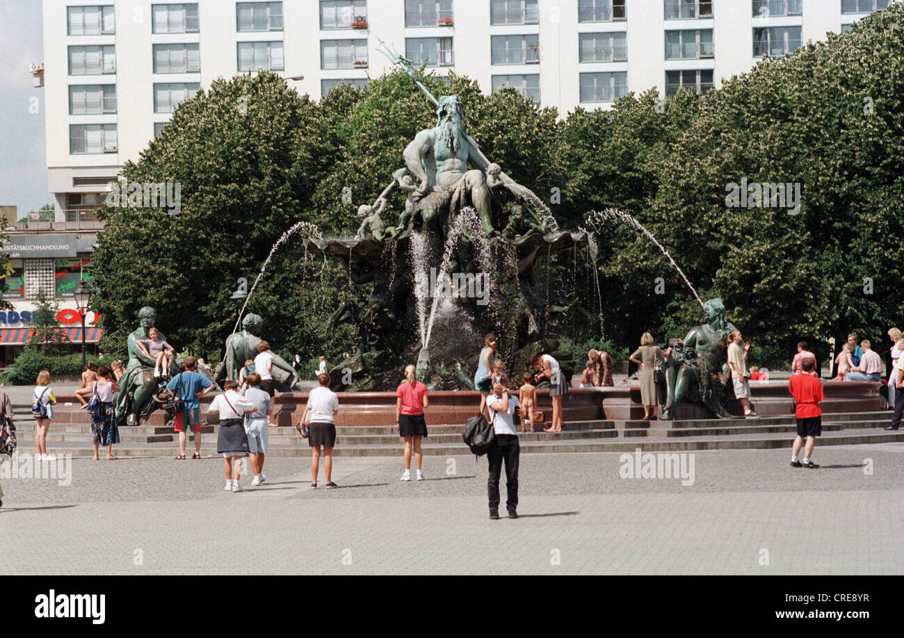 Neptune Fountain at the town hall, Berlin, Germany Stock Photo - Alamy