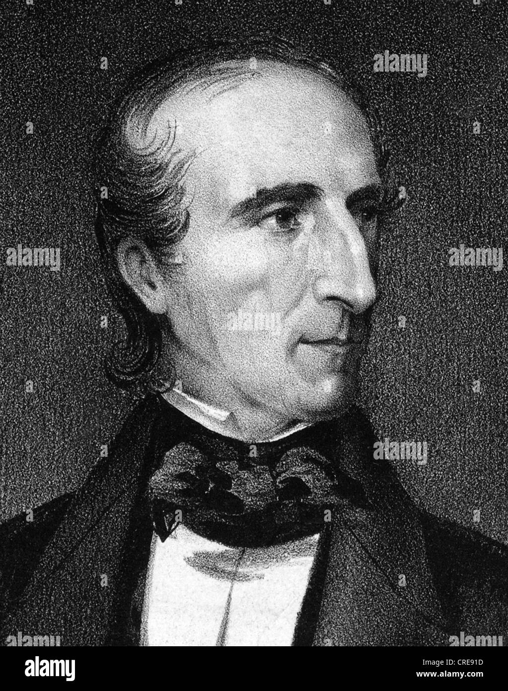Vintage portrait of John Tyler Stock Photo - Alamy