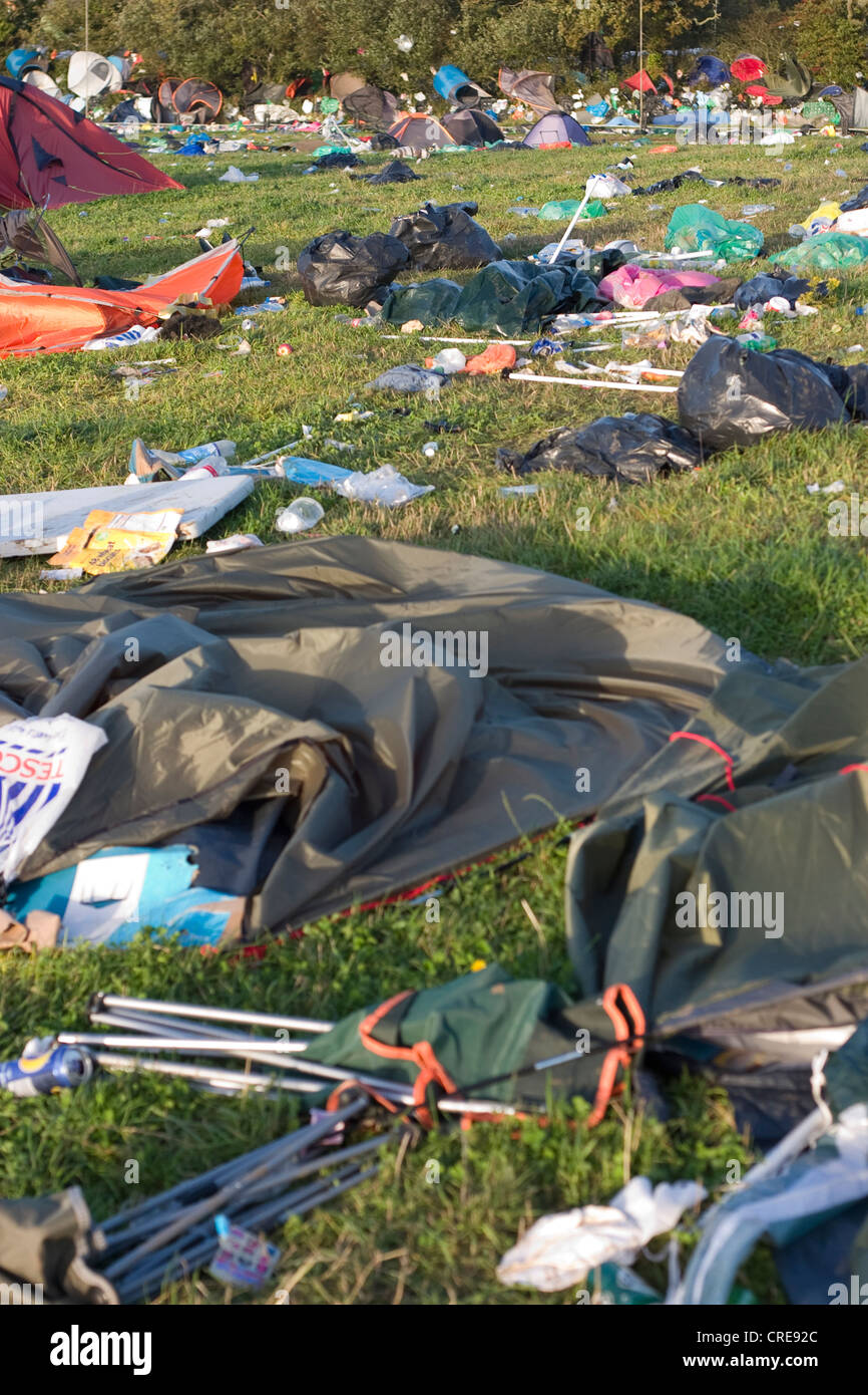festival rubbish after a storm Stock Photo - Alamy