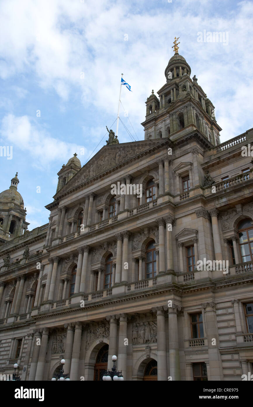Glasgow City Council Chambers George Square Glasgow Scotland Uk Stock