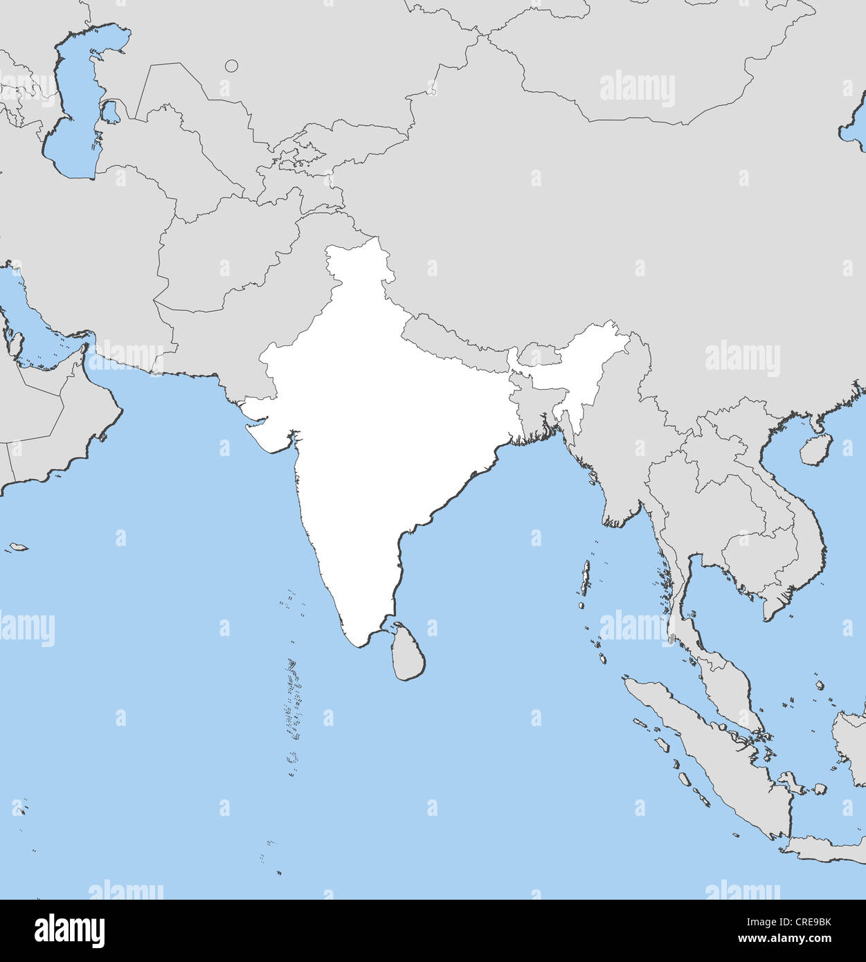 Political map of India with the several states Stock Photo - Alamy