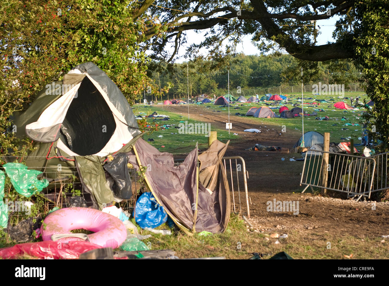 festival rubbish after a storm Stock Photo - Alamy