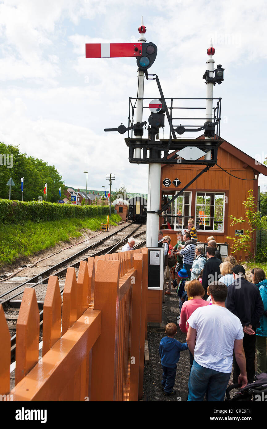 Old Signal Gantry and Signal Box near Chinnor Station on the Chinnor ...