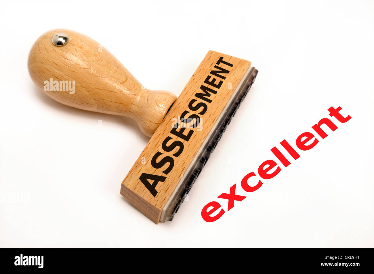 rubber stamp marked with assessment excellent Stock Photo - Alamy