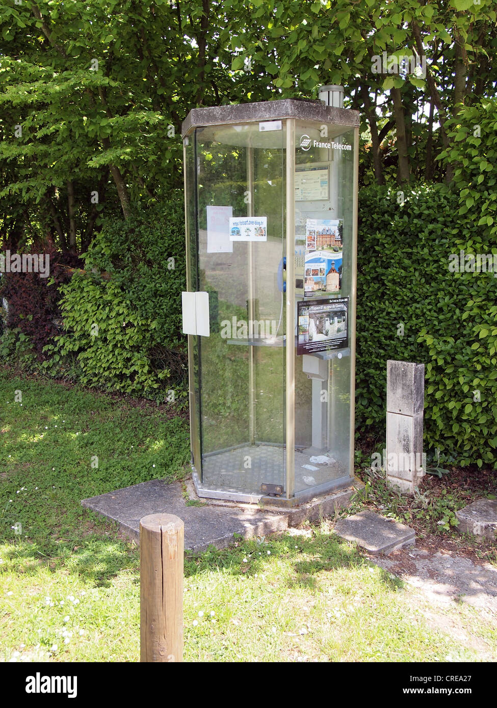 Phone booth located along Rue Claude Monet, Giverny, France, May 12 ...