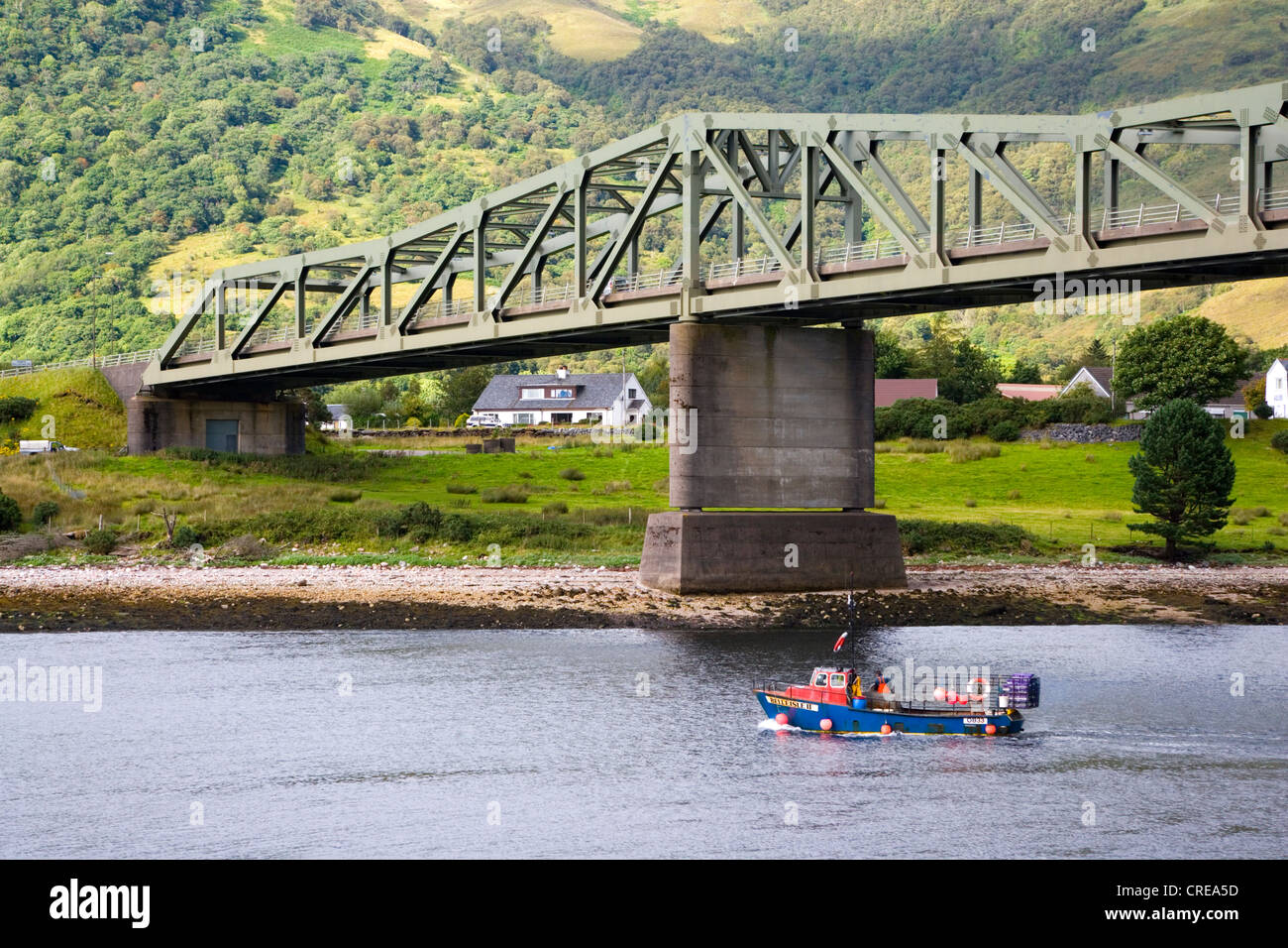View of Ballachulish Bridge across Loch Leven from South Ballachulish ...