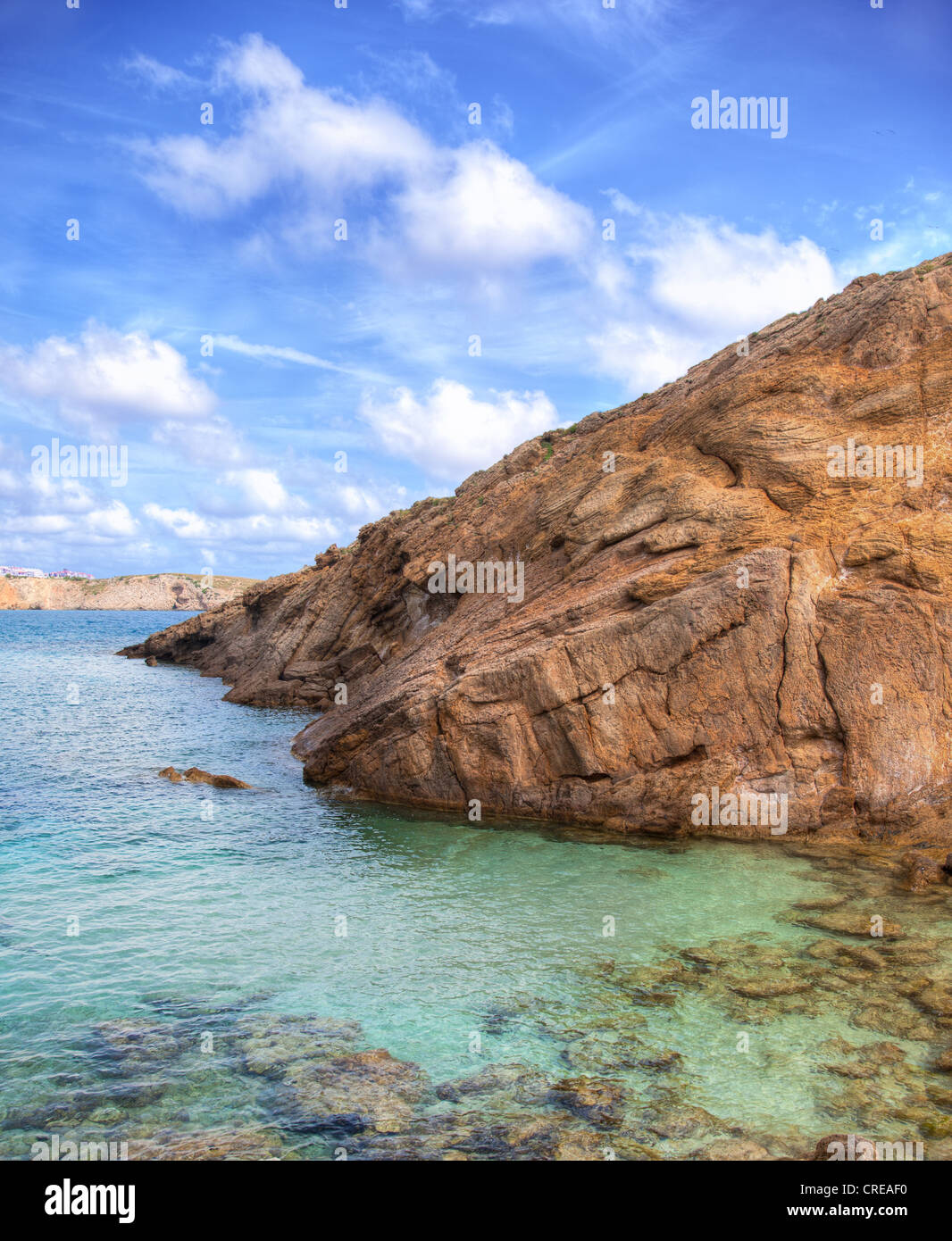 Menorcan cliffs in spain Stock Photo - Alamy
