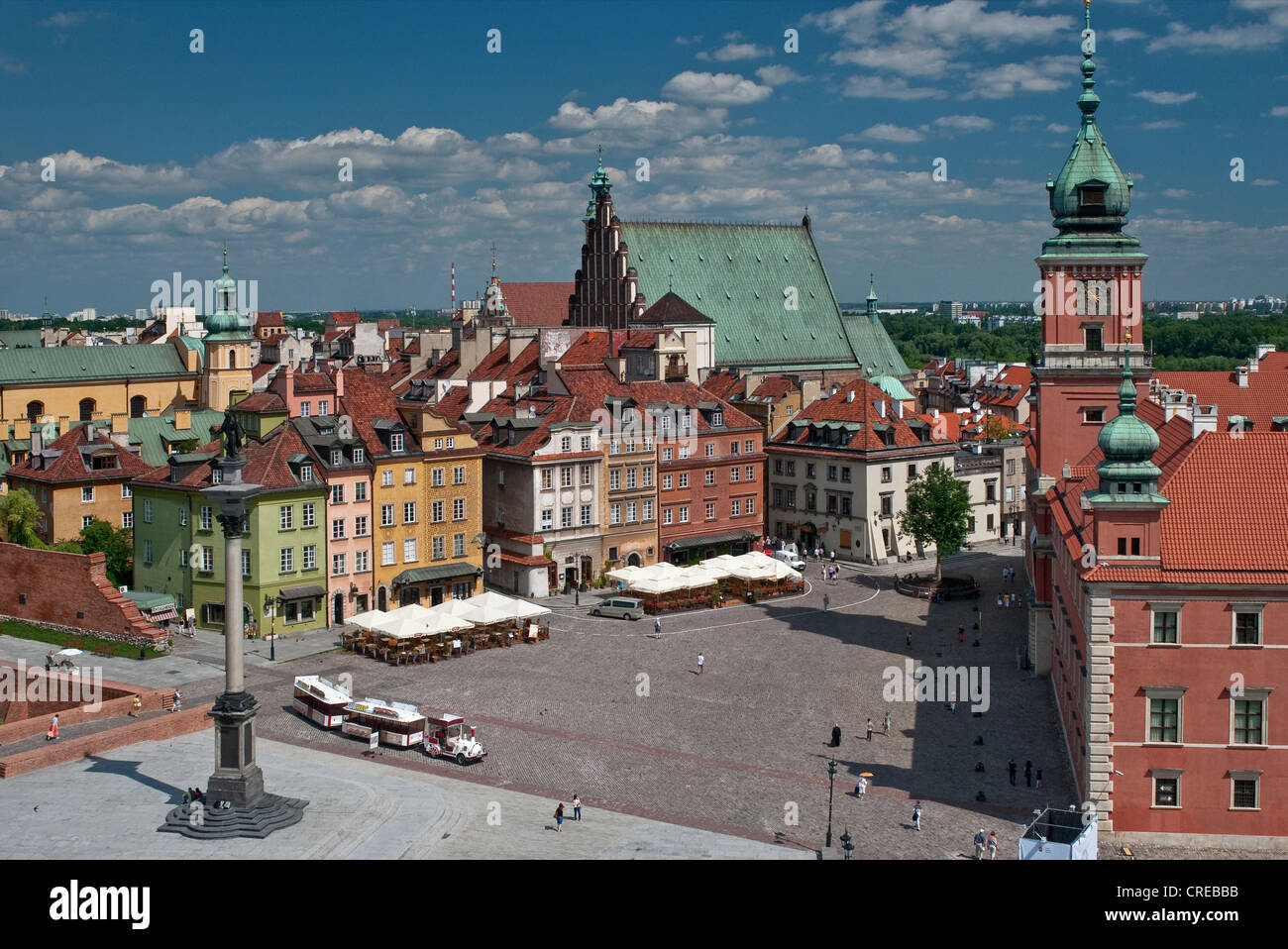 Royal Castle at Plac Zamkowy (Castle Square) in Warsaw, Poland Stock ...