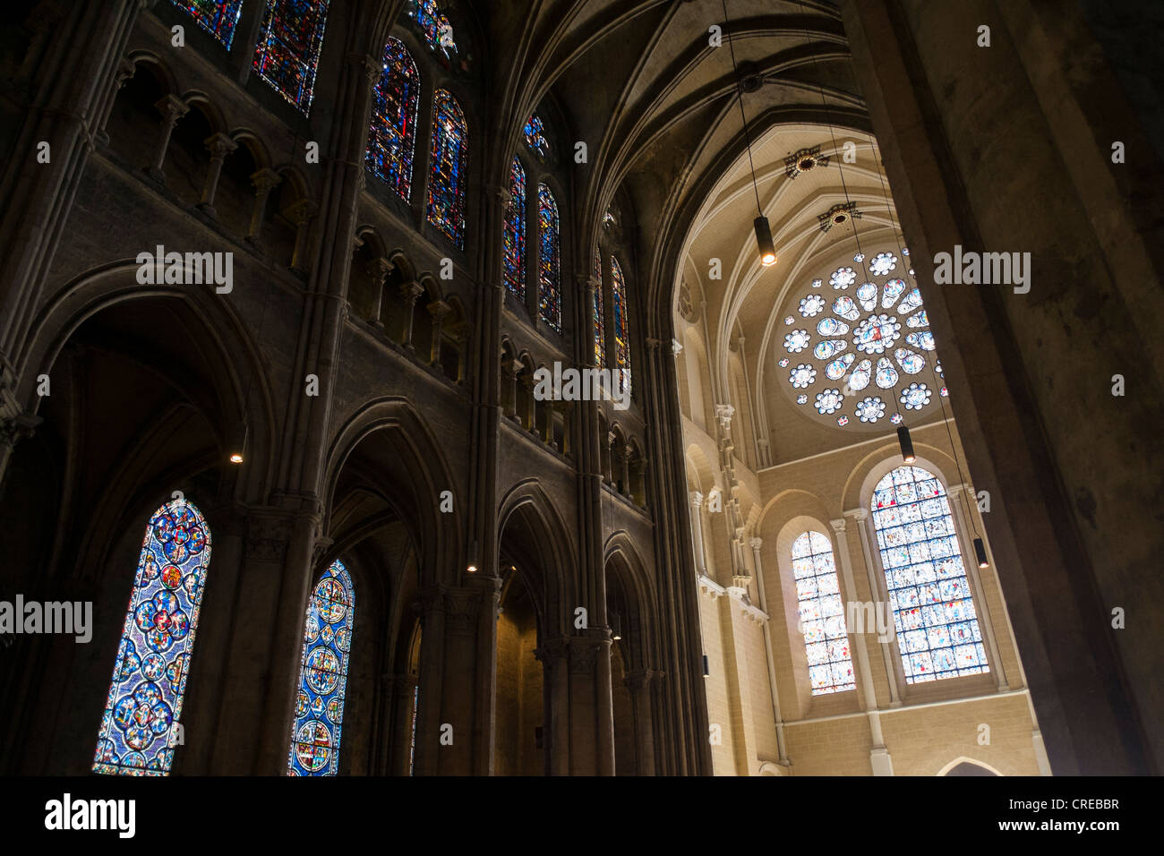 Cleaning and restoration work at Chartres Cathedral in France Stock ...