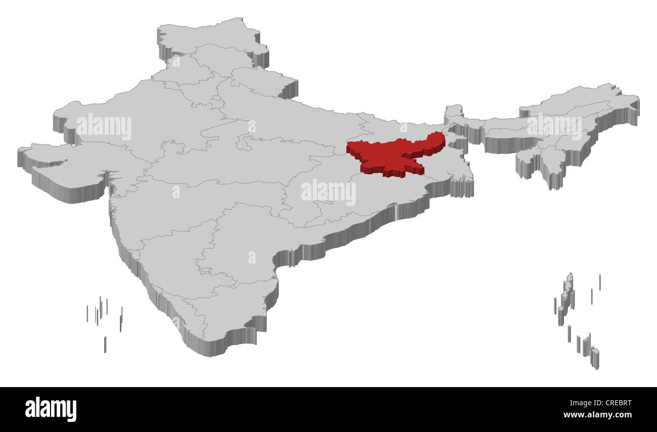 Jharkhand map hi-res stock photography and images - Alamy