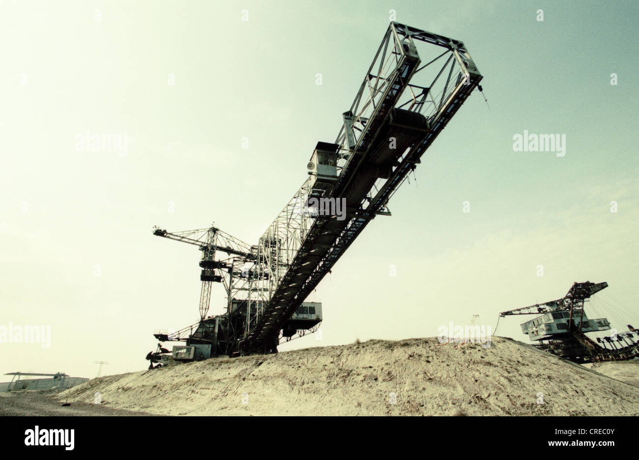 Open-air museum with brown coal excavators, Ferropolis, Germany Stock ...