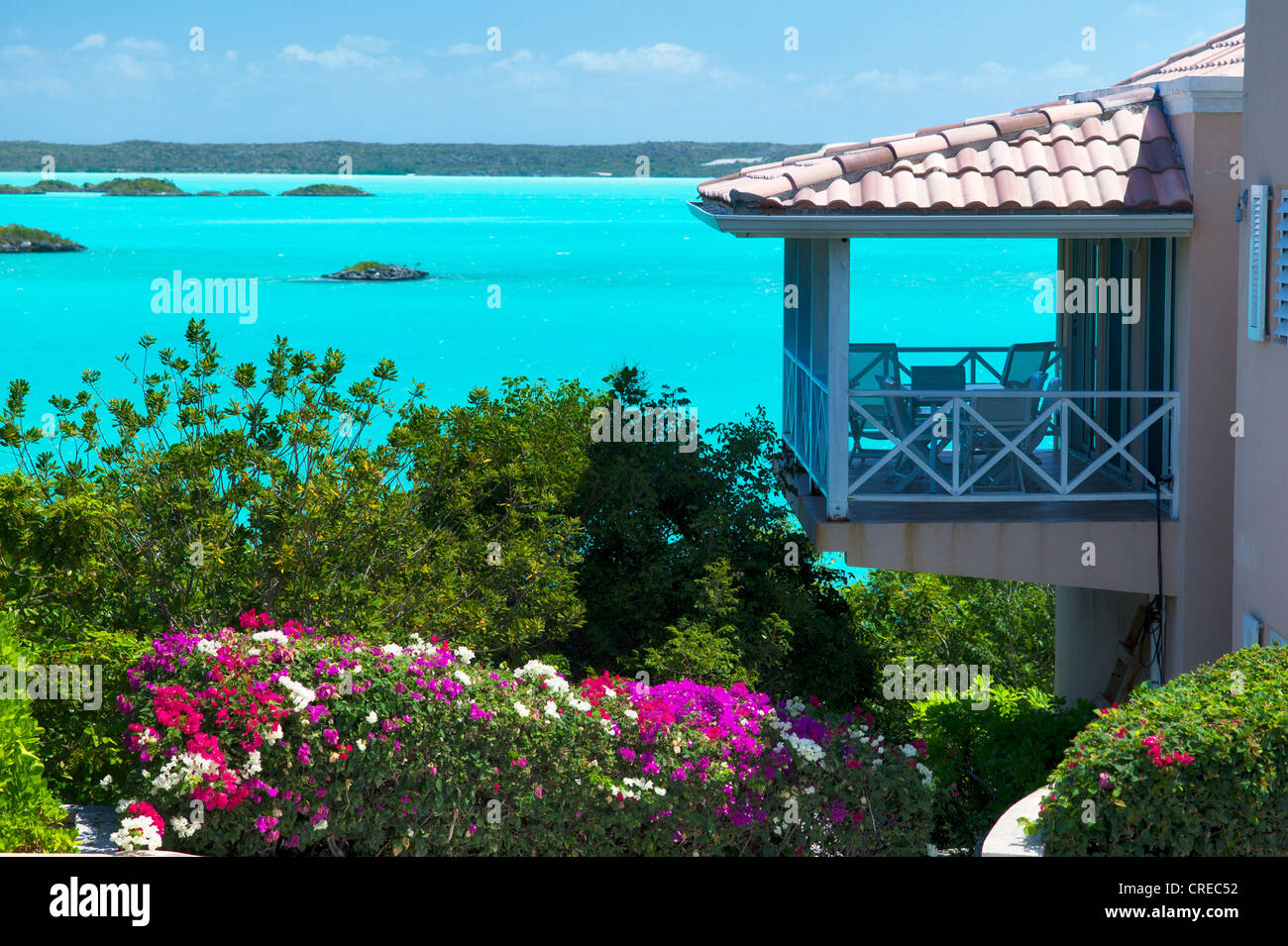 House on chalk sound. Providenciales. Turks and Caicos Stock Photo - Alamy