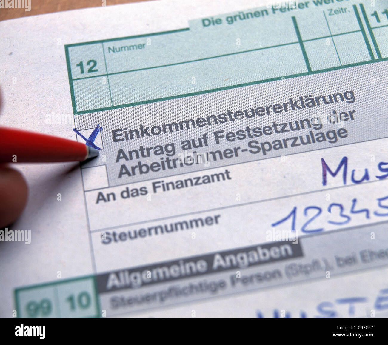 Form for income tax return Stock Photo - Alamy